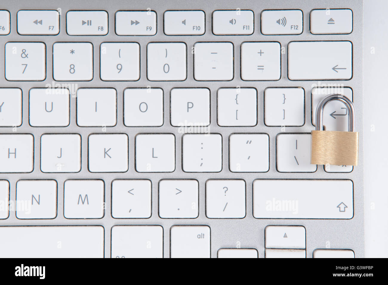 Internet security concept with a laptop computer being protected from ...