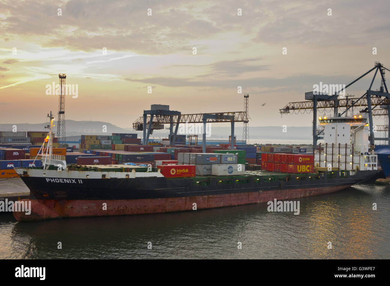 Port of Belfast container docks Stock Photo - Alamy