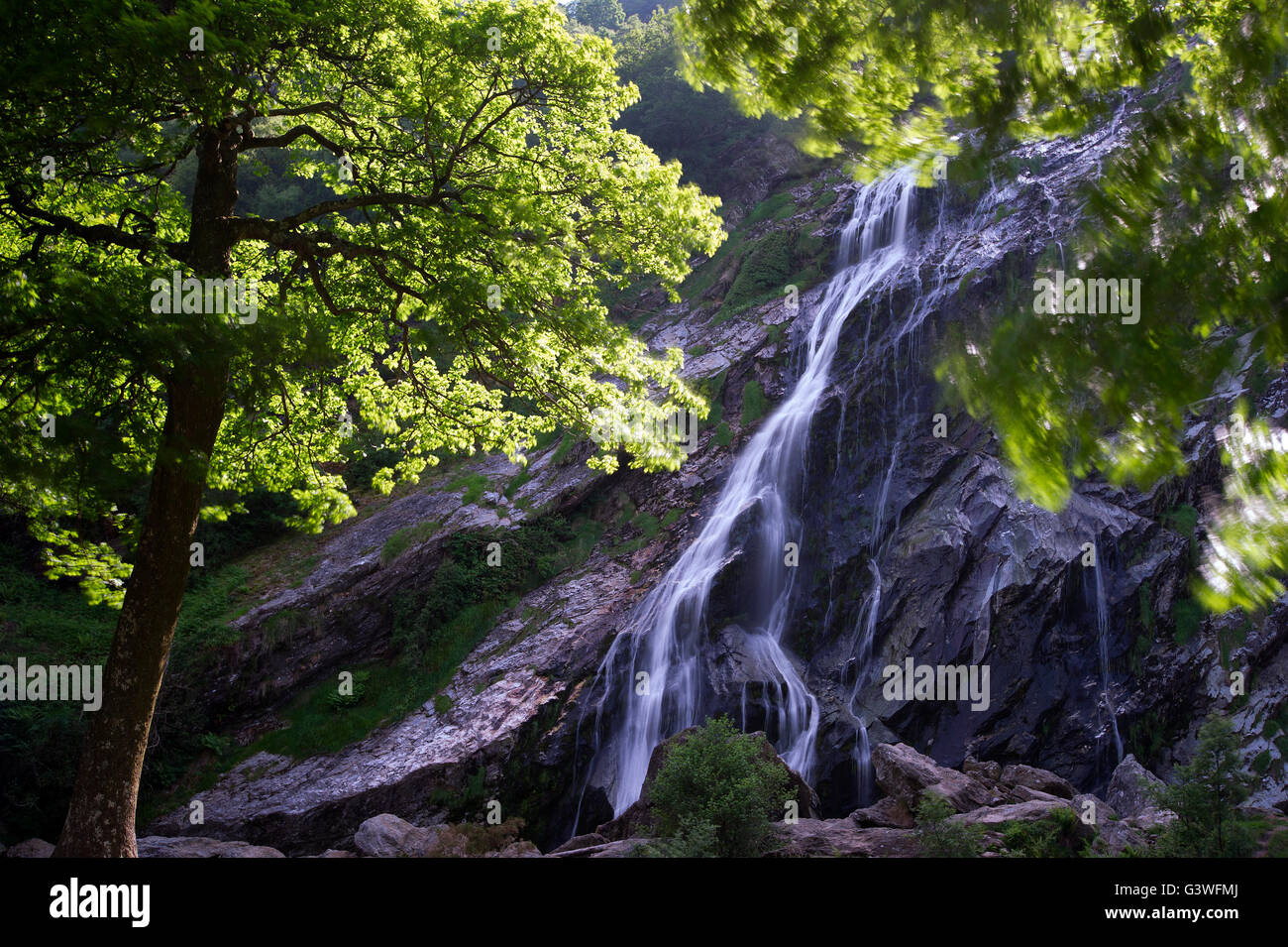 Powerscourt Waterfalls Irelands highest waterfall at 398 feet Stock ...