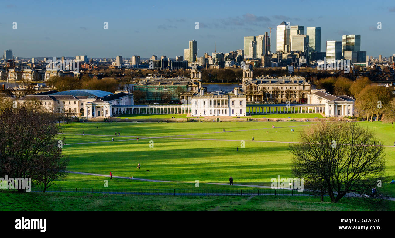 London, Panorama from Greenwich Stock Photo - Alamy