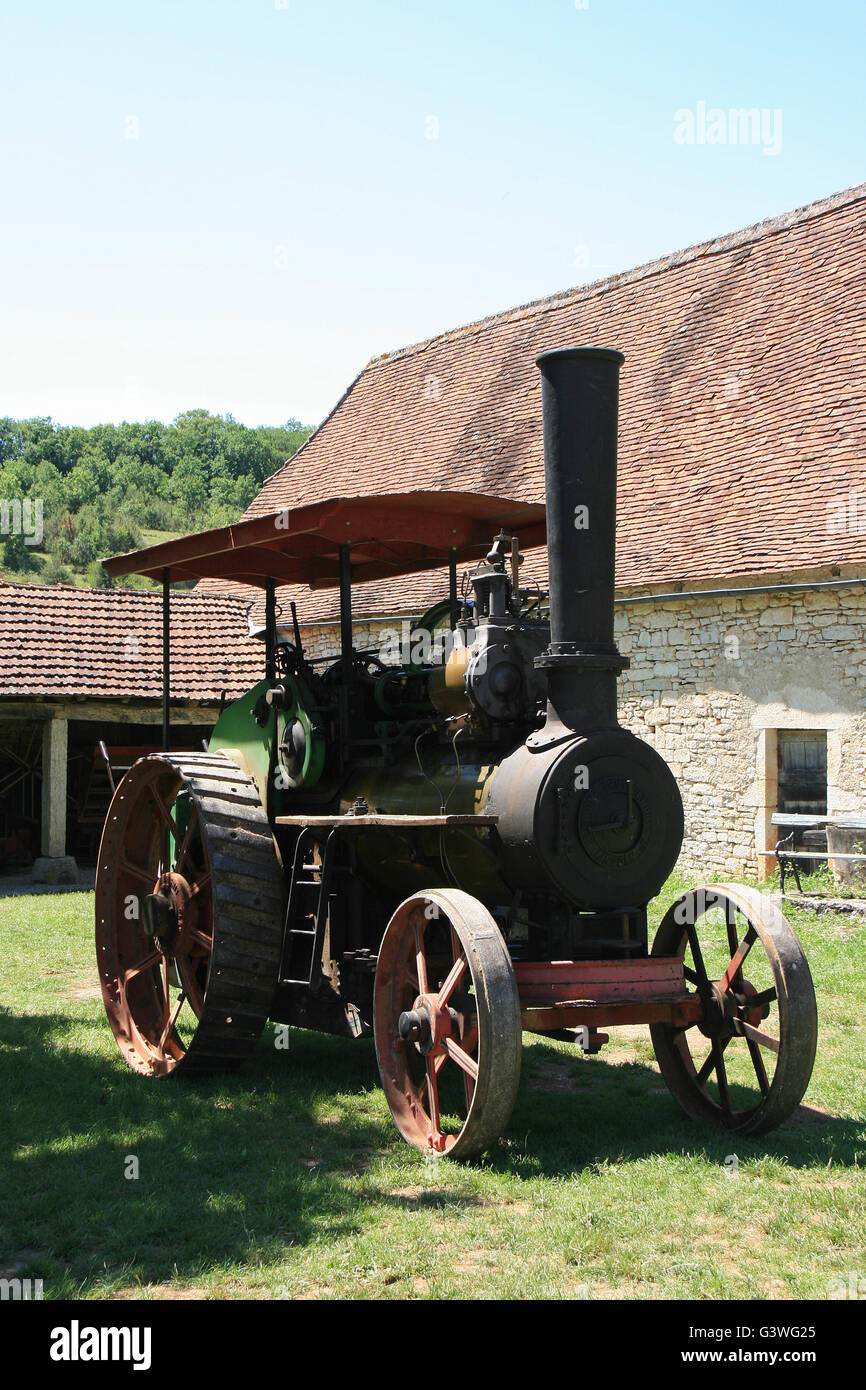 Former steam farm machinery in a farm in Dordogne (France Stock Photo ...