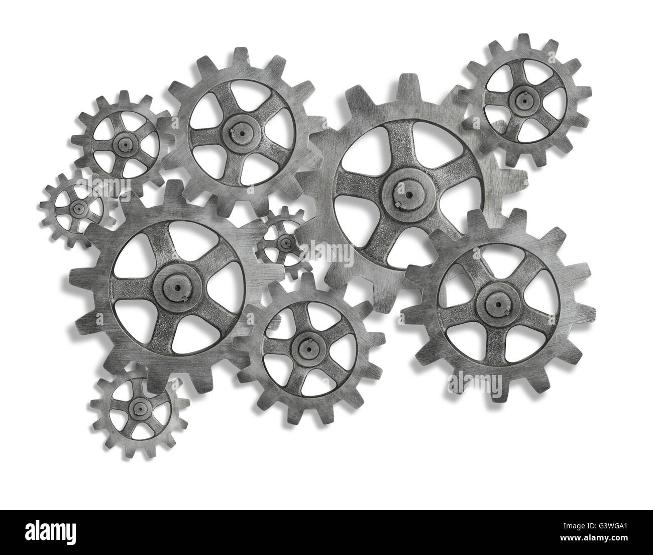 Cogs isolate on background Stock Photo - Alamy