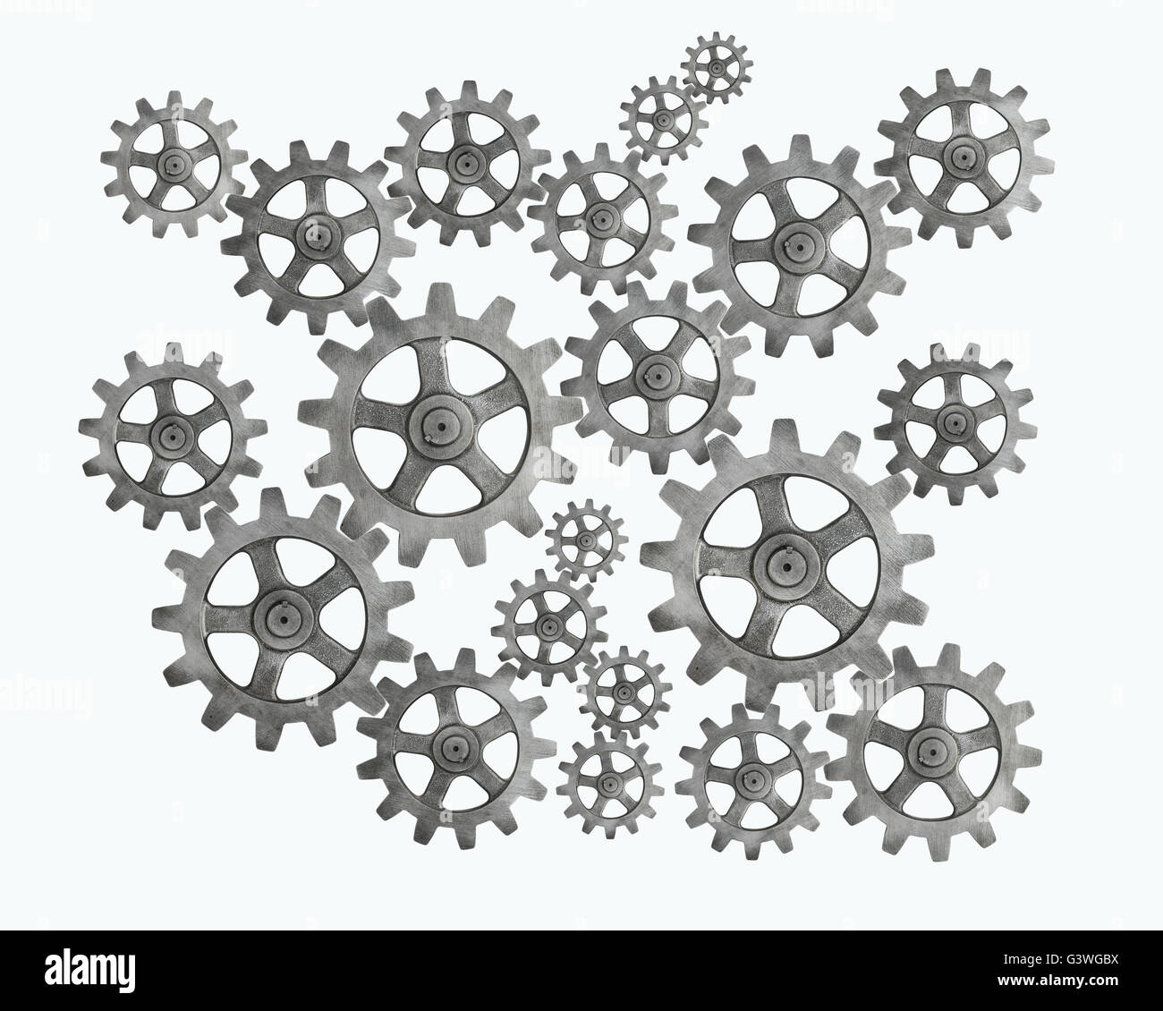 Cogs isolate on background Stock Photo - Alamy
