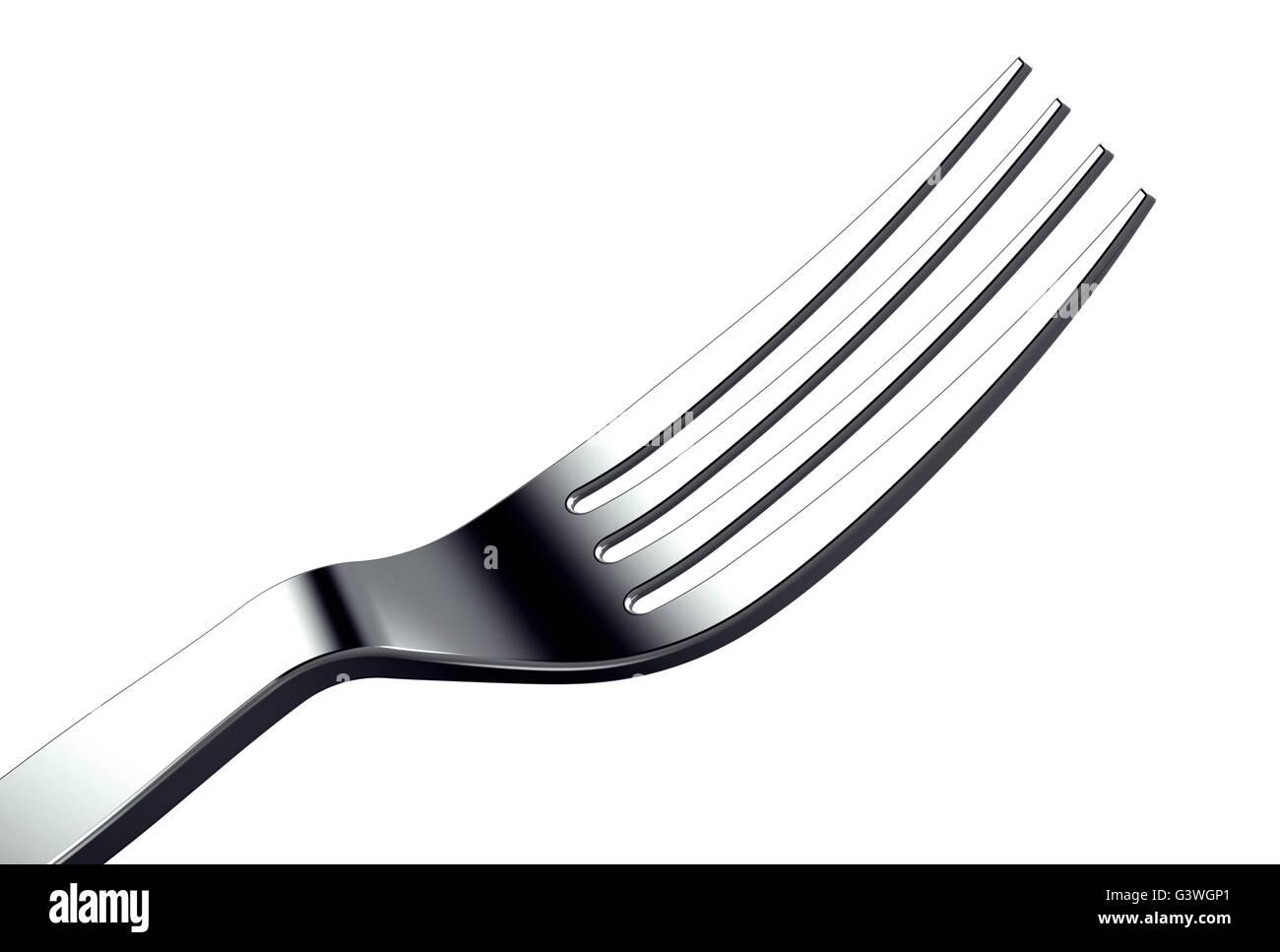 metal fork isolated on a white back ground Stock Photo - Alamy