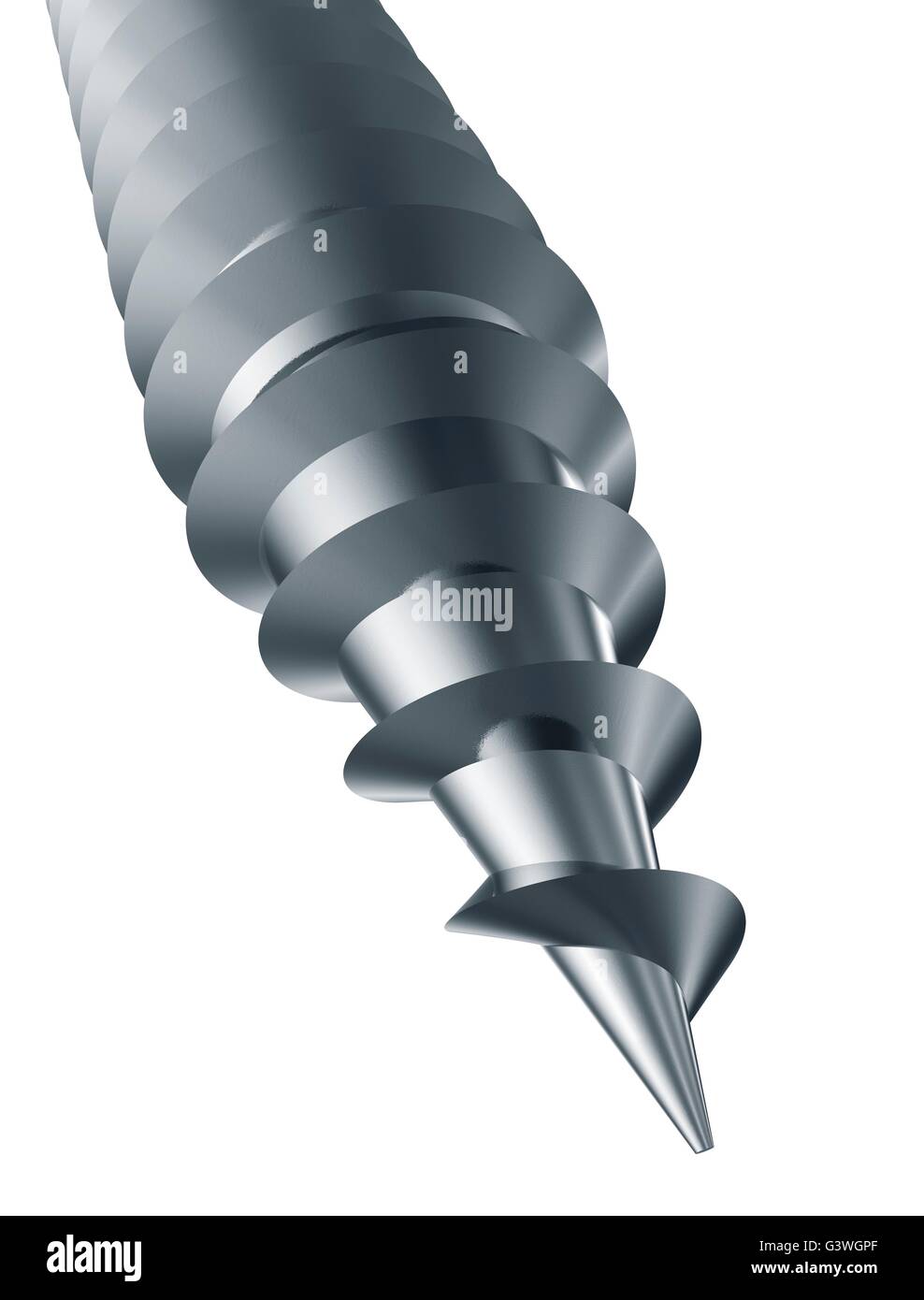 Silver screw isolated on hi-res stock photography and images - Alamy