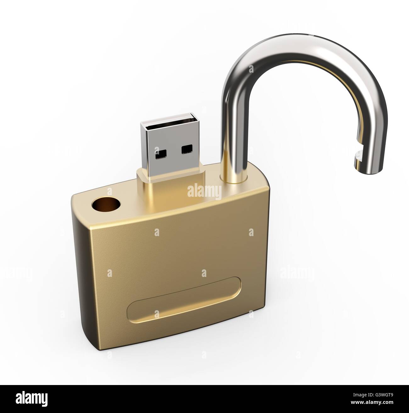 Secure usb Data Drive isolated on white background Stock Photo - Alamy