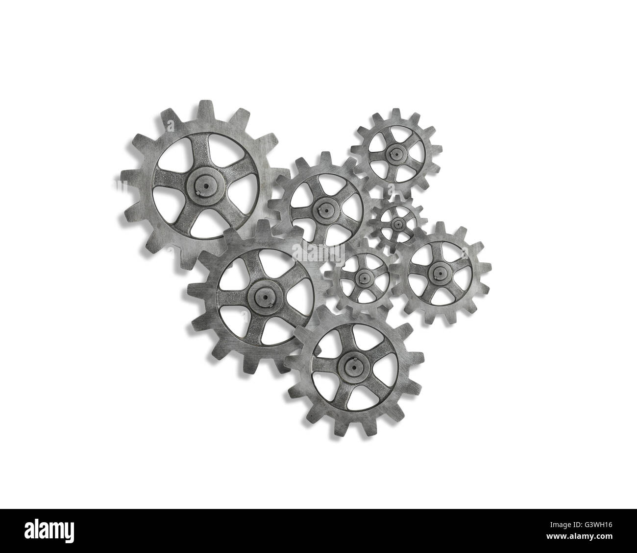 Cogs isolate on background Stock Photo - Alamy