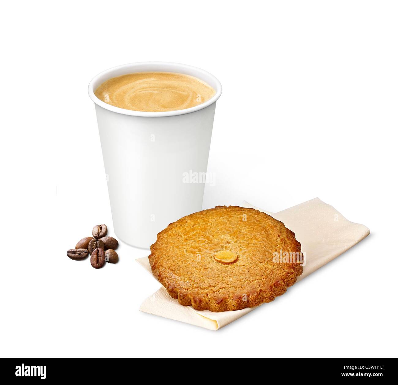 nice coffee cup with fresh coffee isolated Stock Photo - Alamy