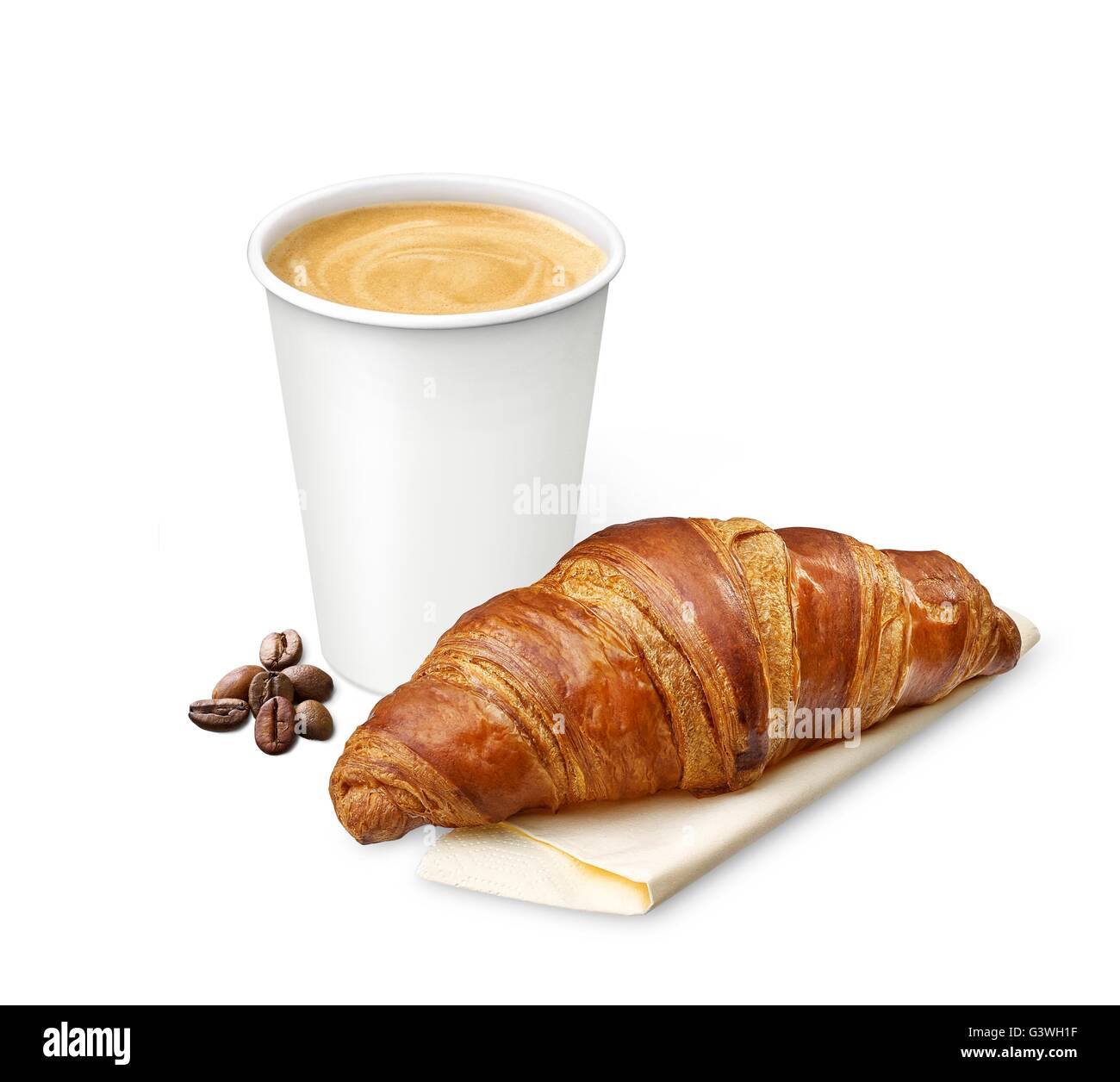 nice coffee cup with fresh coffee isolated Stock Photo - Alamy