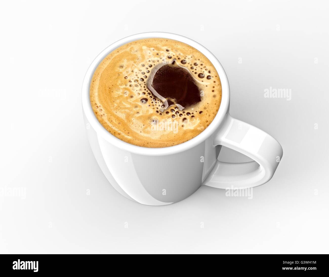nice coffee cup with fresh coffee isolated Stock Photo - Alamy