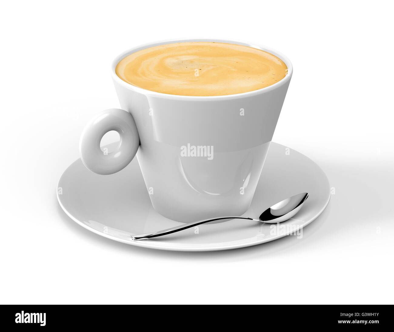 nice coffee cup with fresh coffee isolated Stock Photo - Alamy