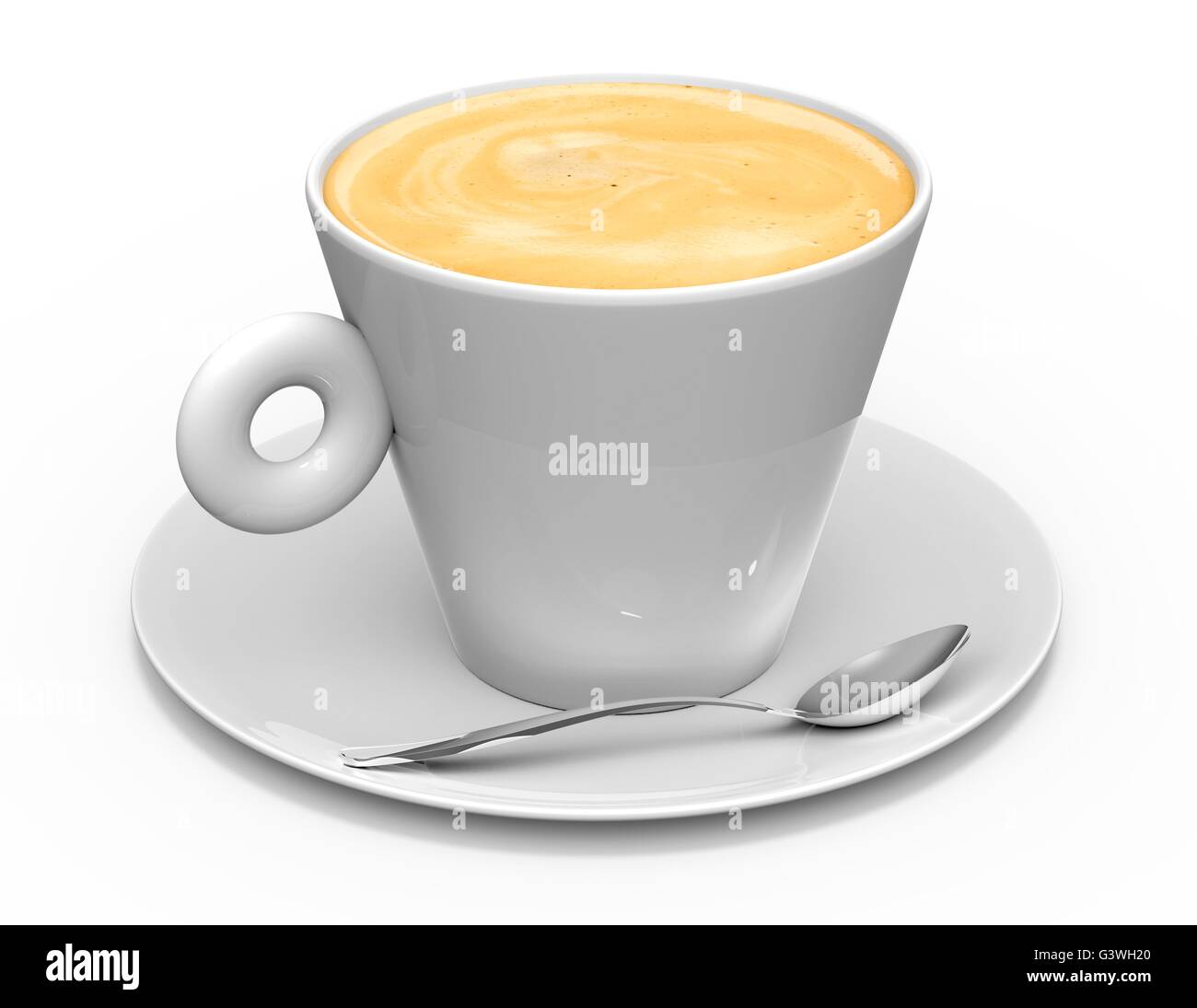 nice coffee cup with fresh coffee isolated Stock Photo - Alamy