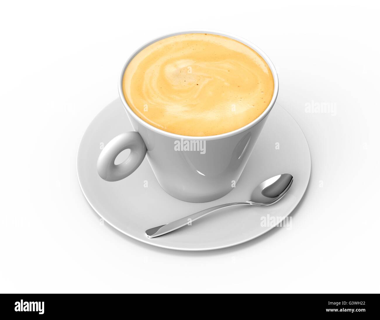 nice coffee cup with fresh coffee isolated Stock Photo - Alamy