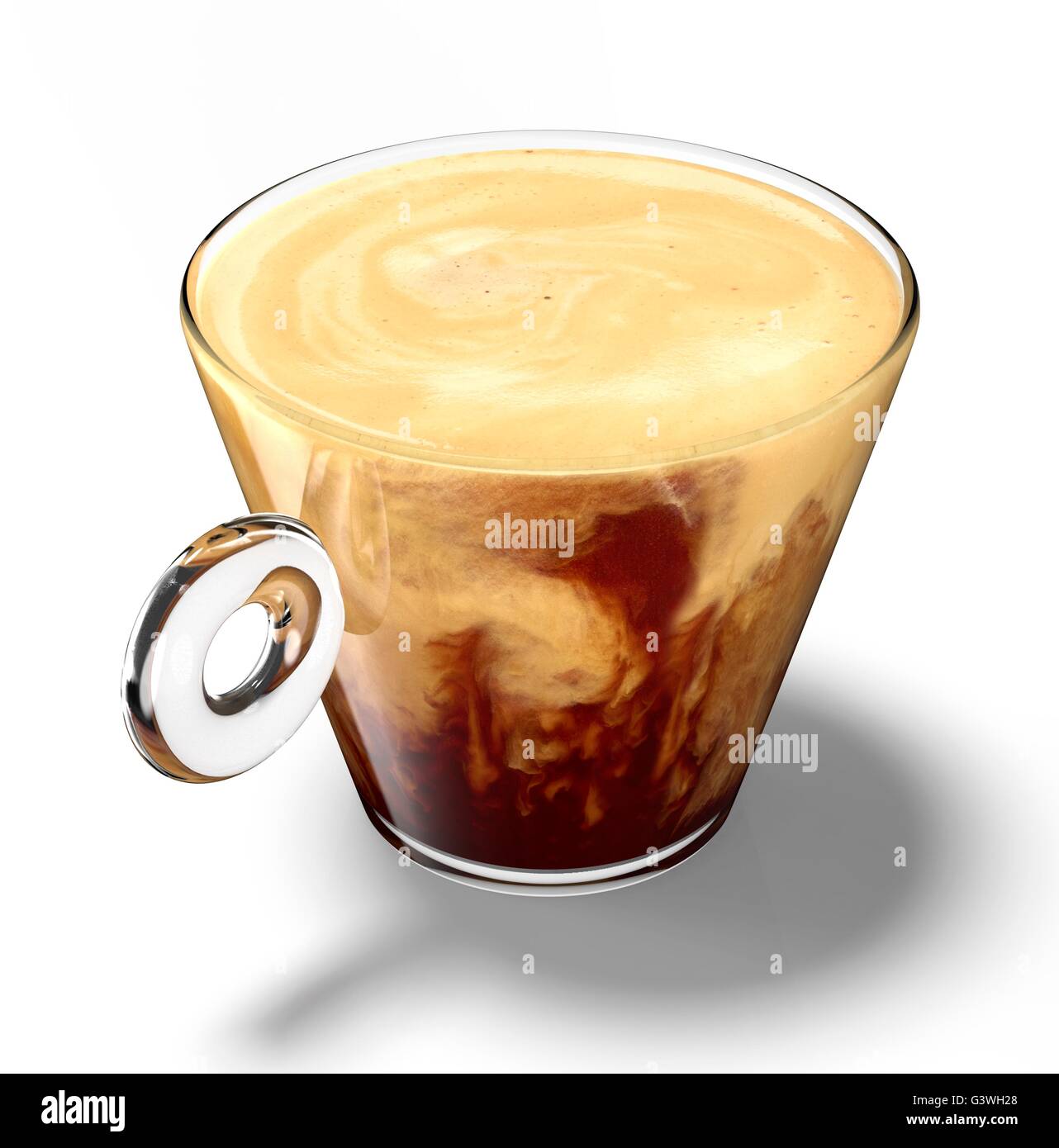 nice coffee cup with fresh coffee isolated Stock Photo - Alamy