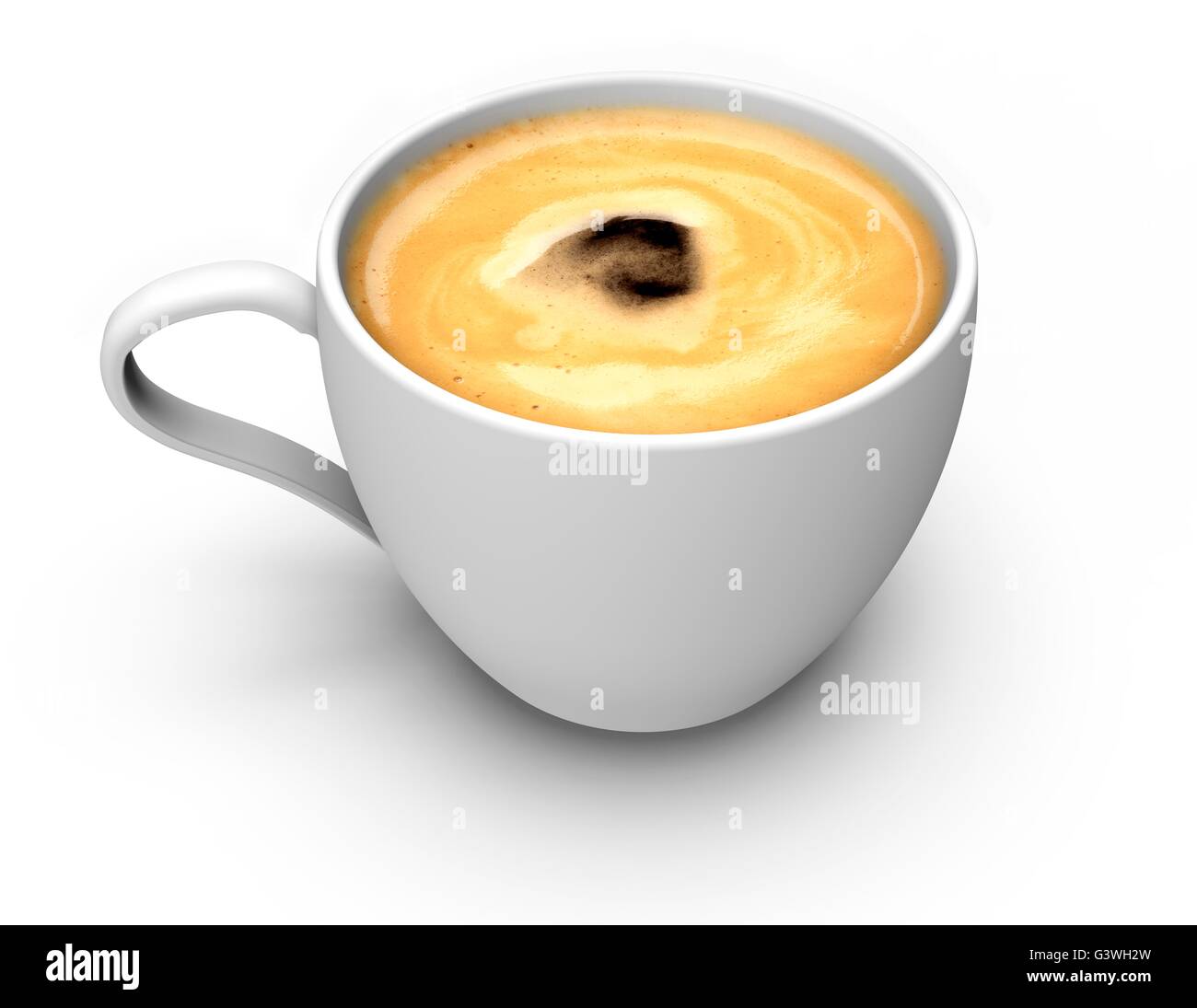 nice coffee cup with fresh coffee isolated Stock Photo - Alamy