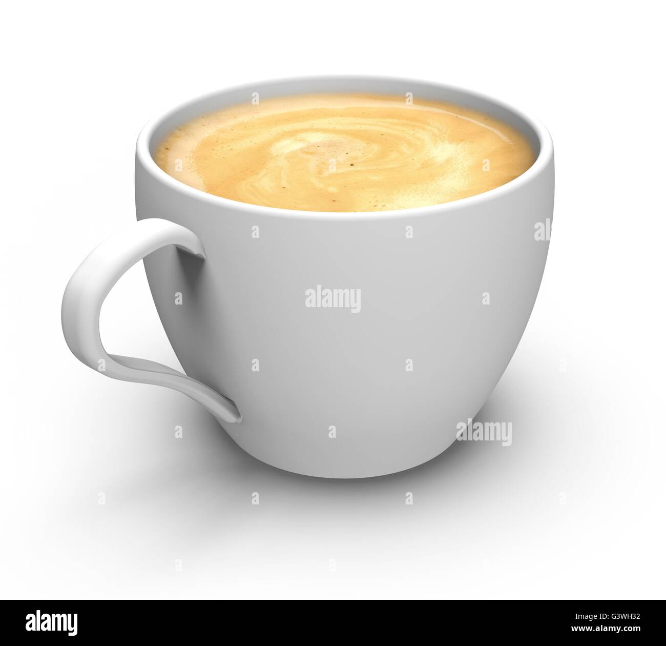 nice coffee cup with fresh coffee isolated Stock Photo - Alamy