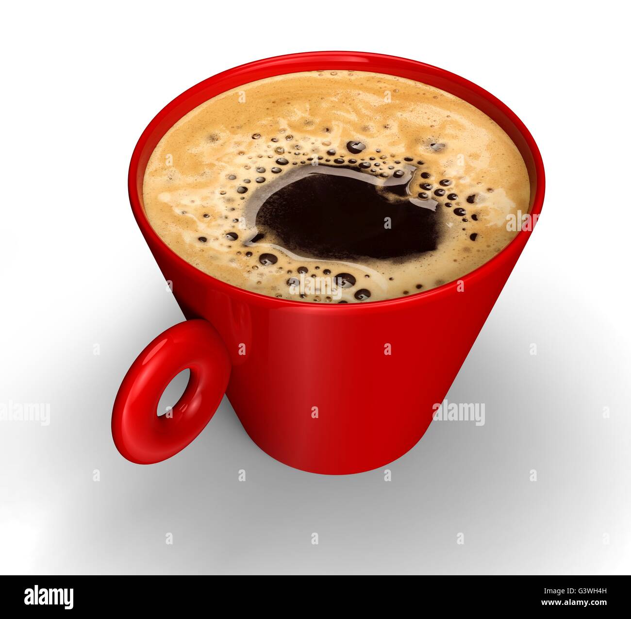 nice coffee cup with fresh coffee isolated Stock Photo - Alamy
