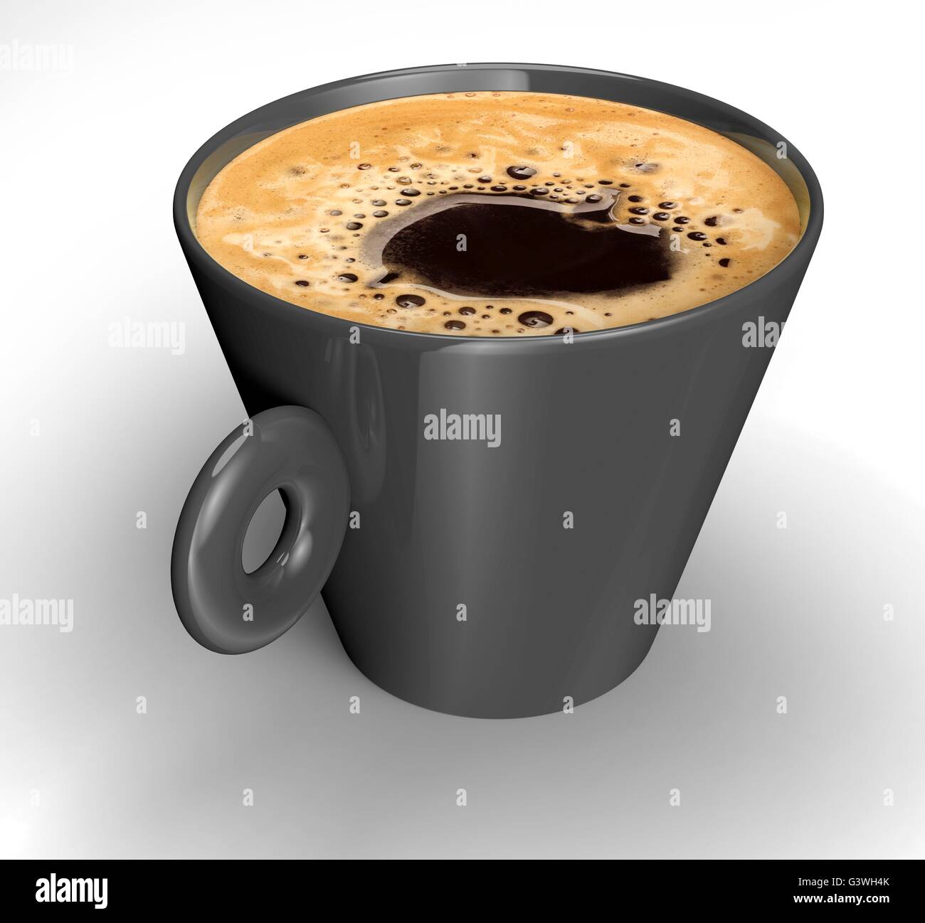 nice coffee cup with fresh coffee isolated Stock Photo - Alamy