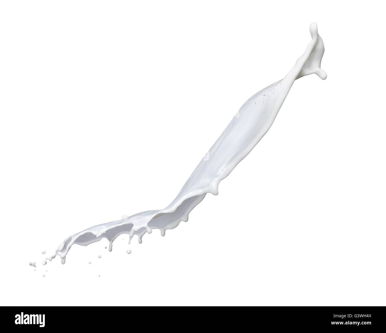 splash of milk with clipping path isolated on white Stock Photo - Alamy