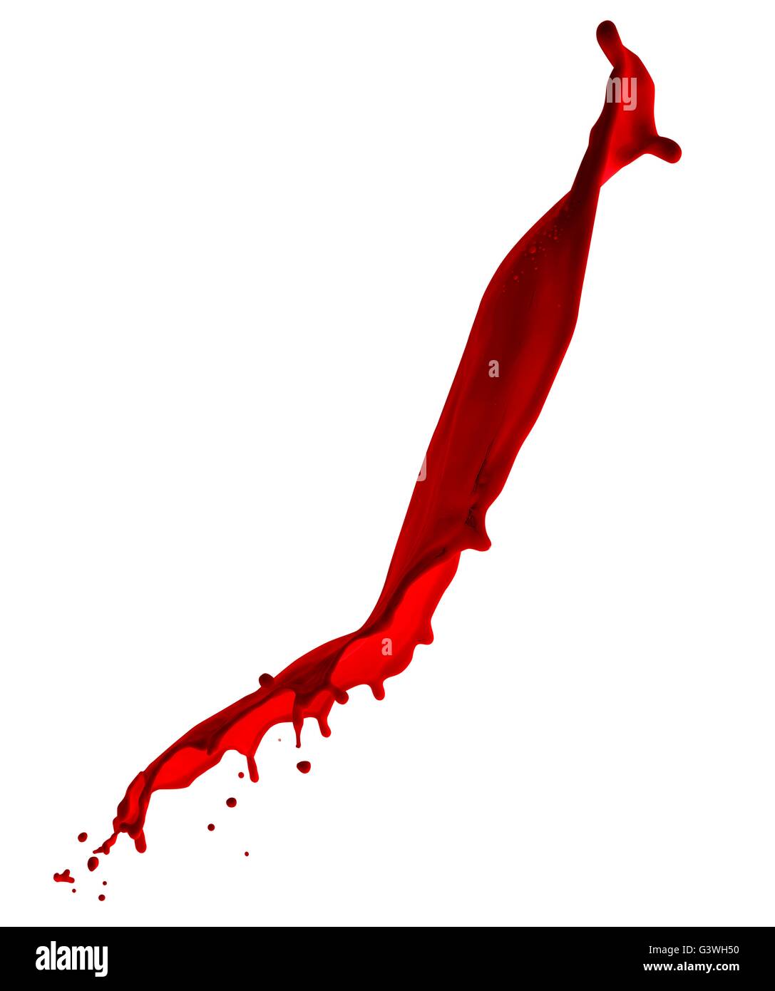 splash of blood with clipping path isolated on white Stock Photo - Alamy