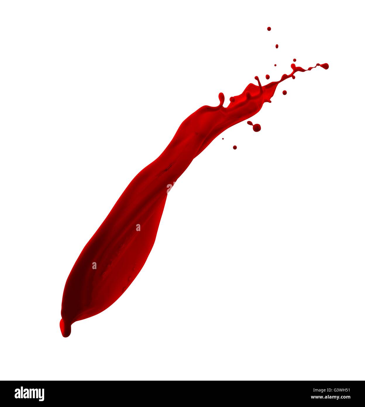 splash of blood with clipping path isolated on white Stock Photo - Alamy