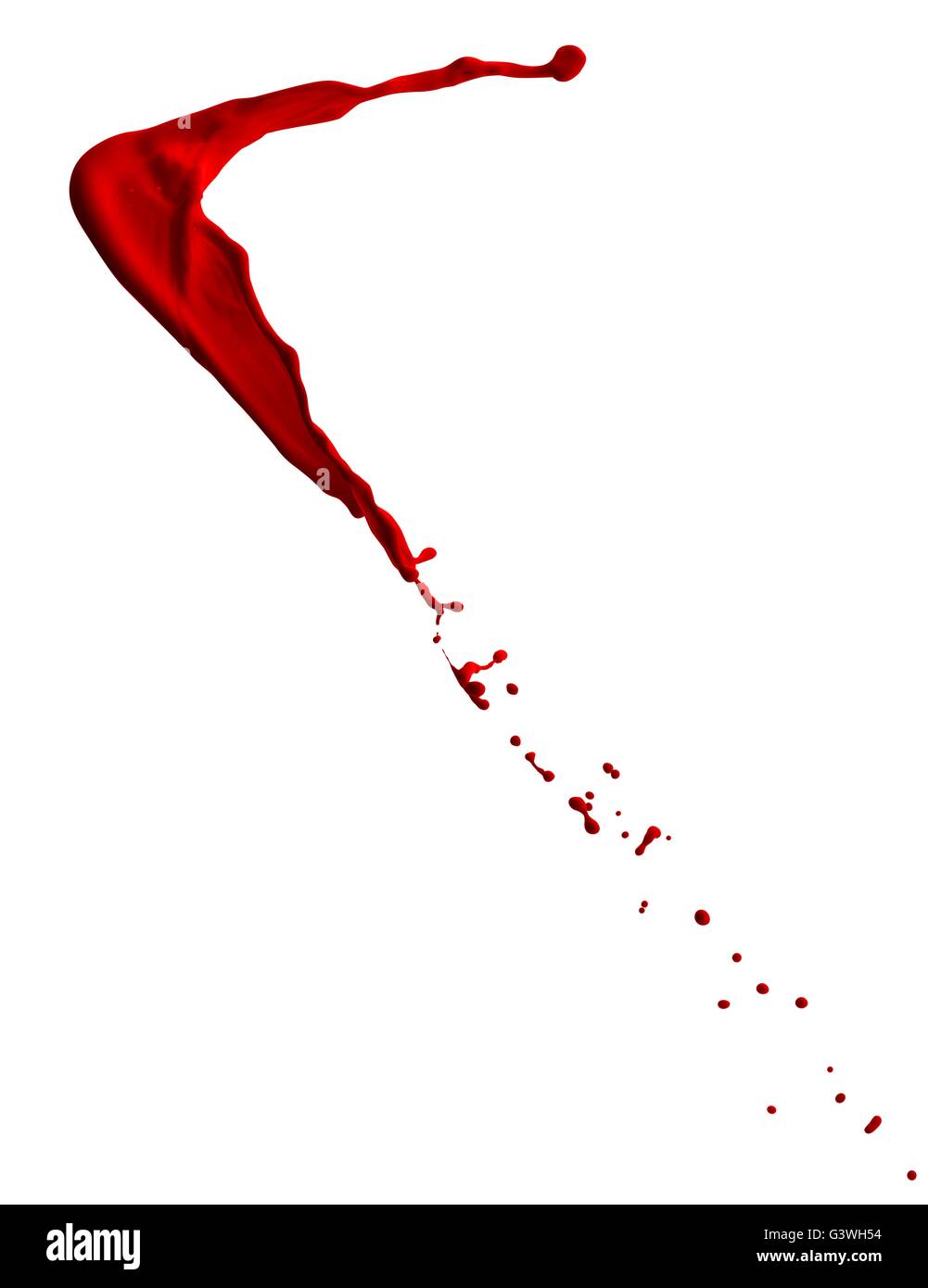 splash of blood with clipping path isolated on white Stock Photo - Alamy