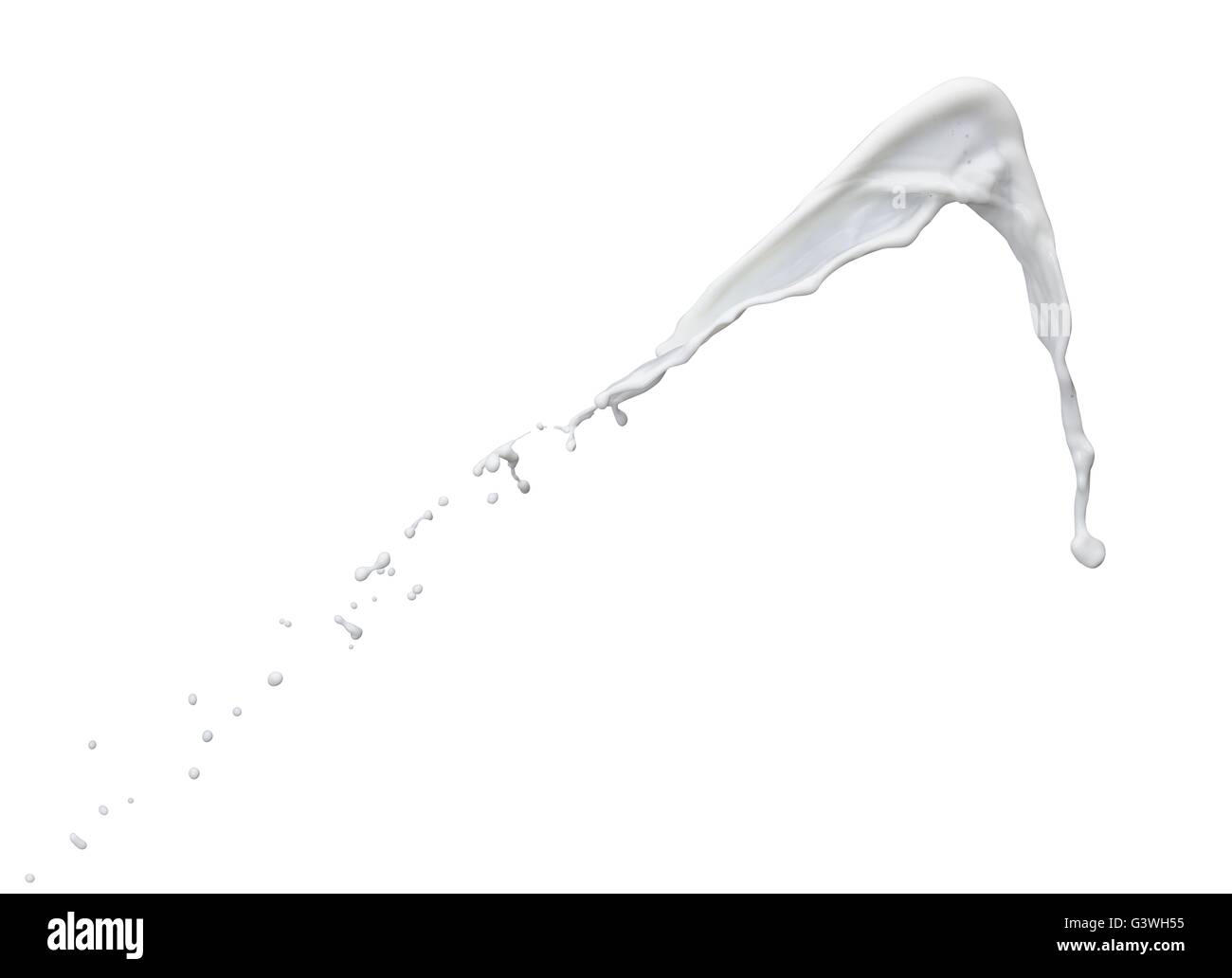splash of milk with clipping path isolated on white Stock Photo - Alamy