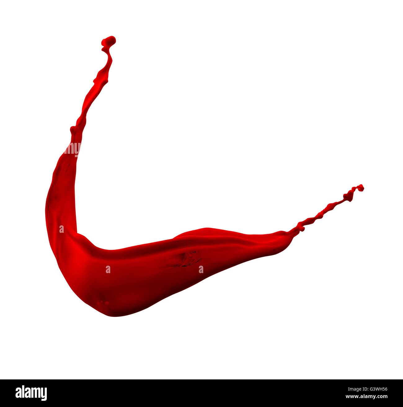 splash of blood with clipping path isolated on white Stock Photo - Alamy