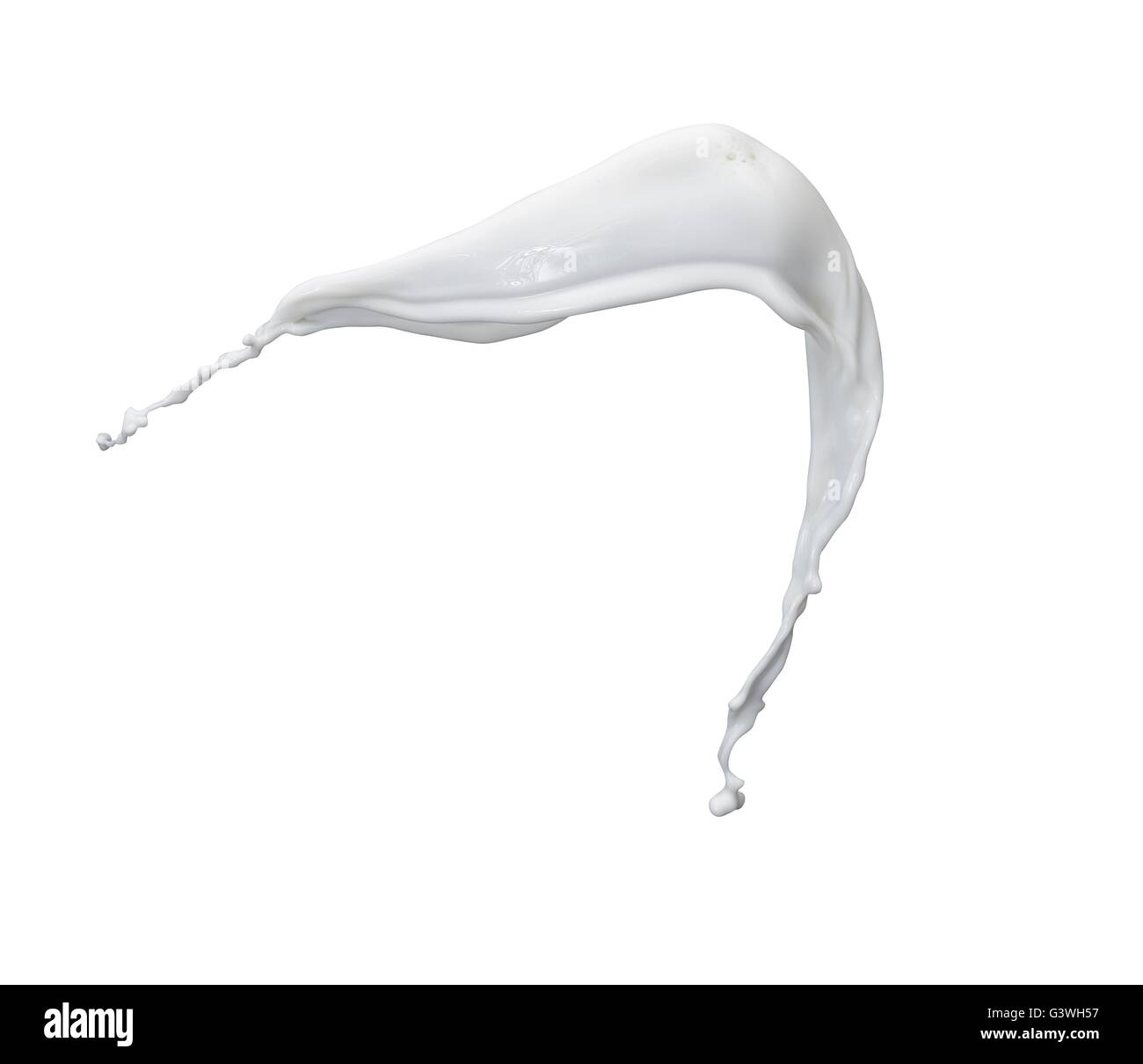 splash of milk with clipping path isolated on white Stock Photo - Alamy