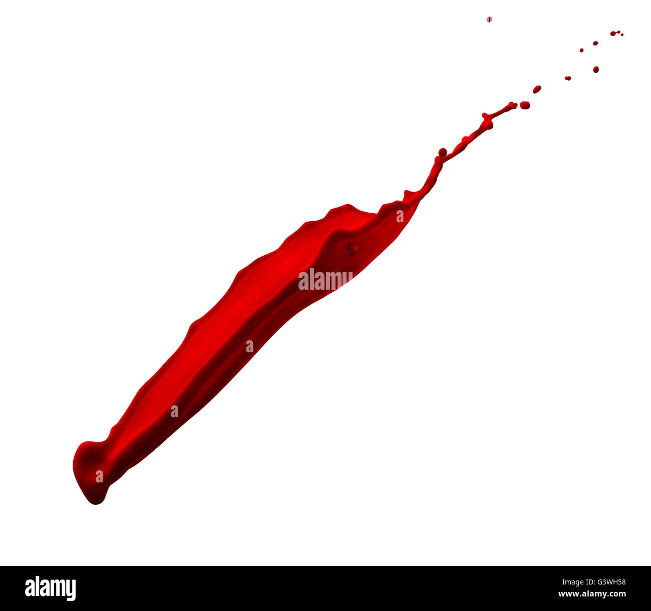 splash of blood with clipping path isolated on white Stock Photo - Alamy