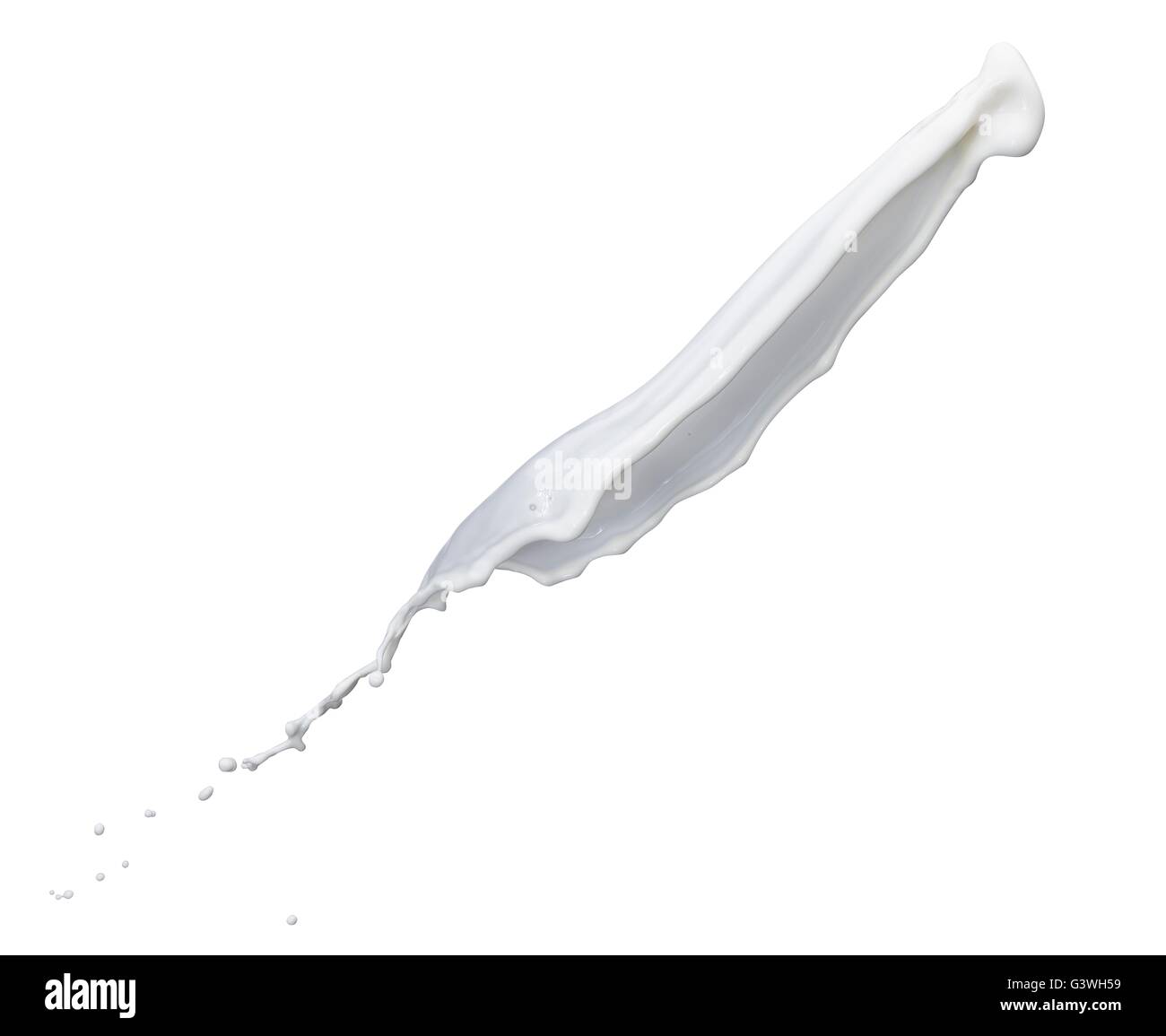 splash of milk with clipping path isolated on white Stock Photo - Alamy