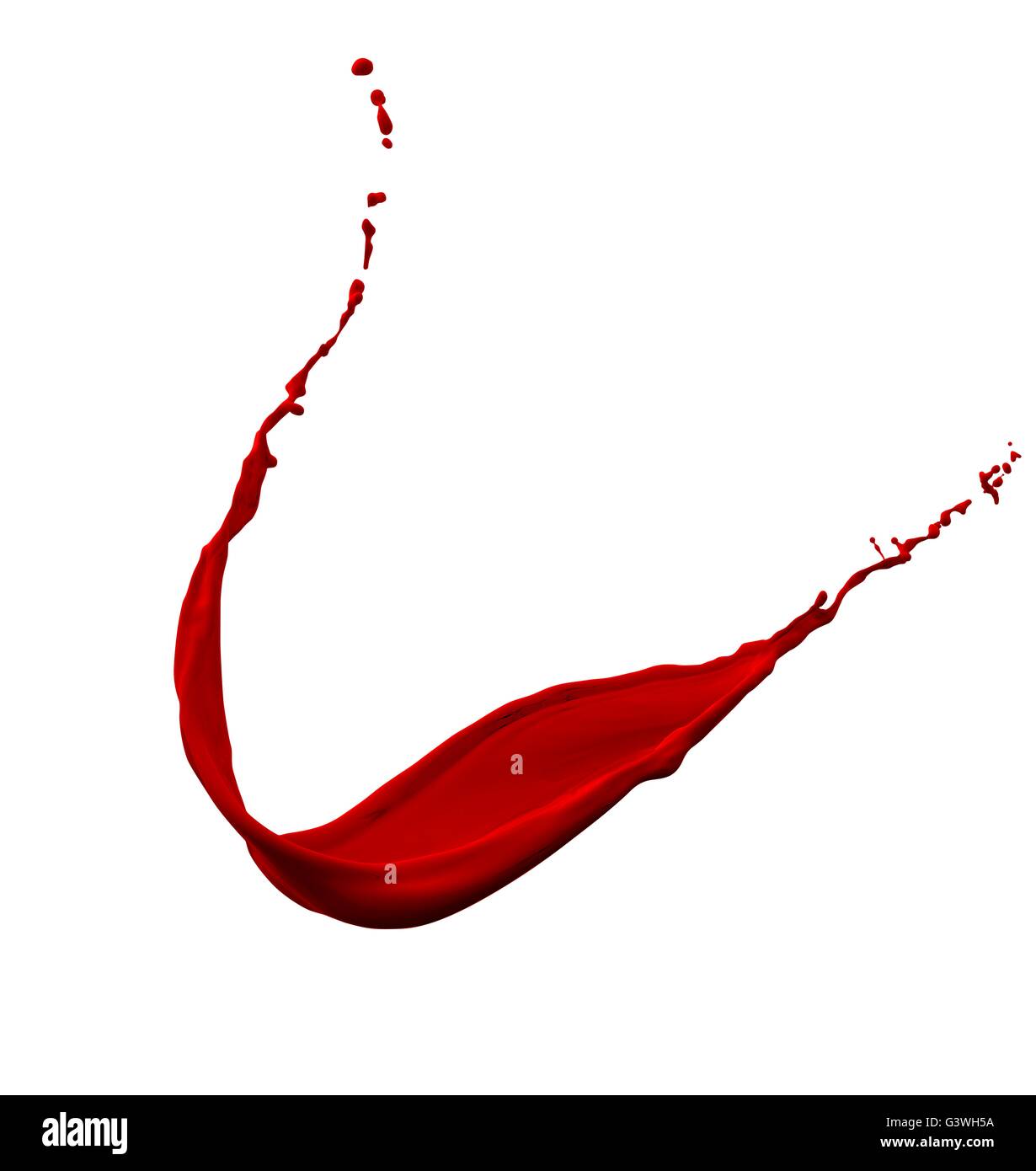 splash of blood with clipping path isolated on white Stock Photo - Alamy