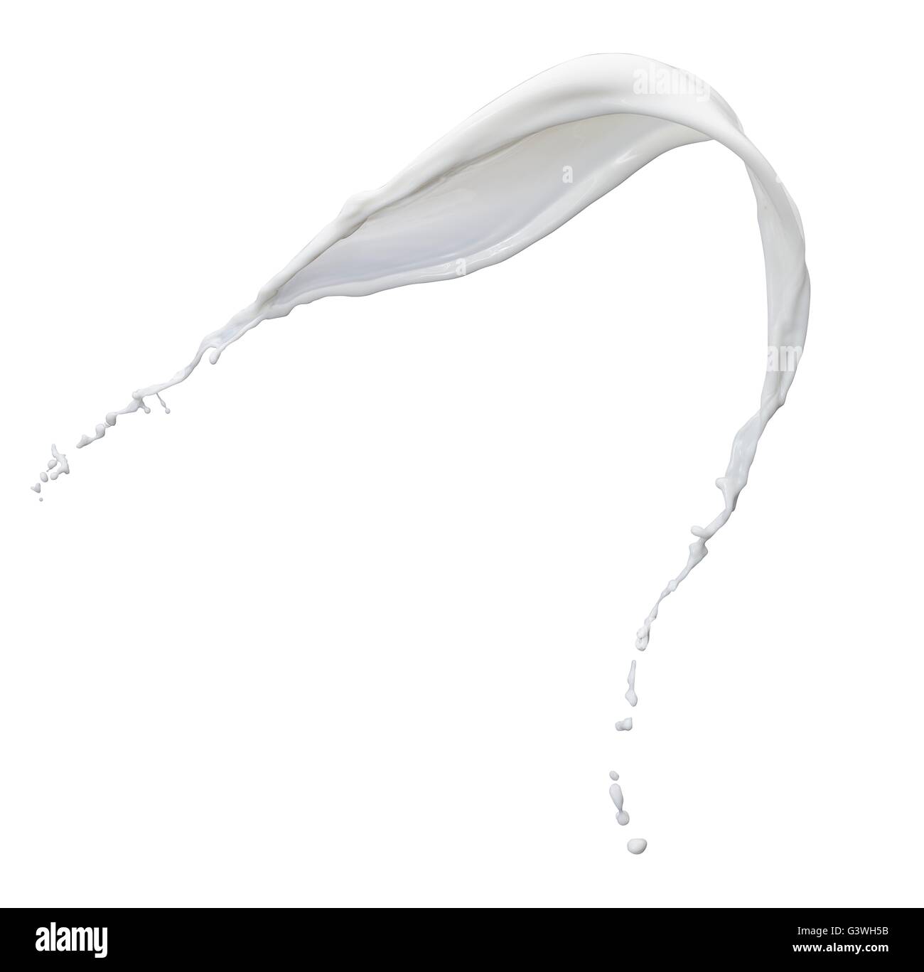 splash of milk with clipping path isolated on white Stock Photo - Alamy
