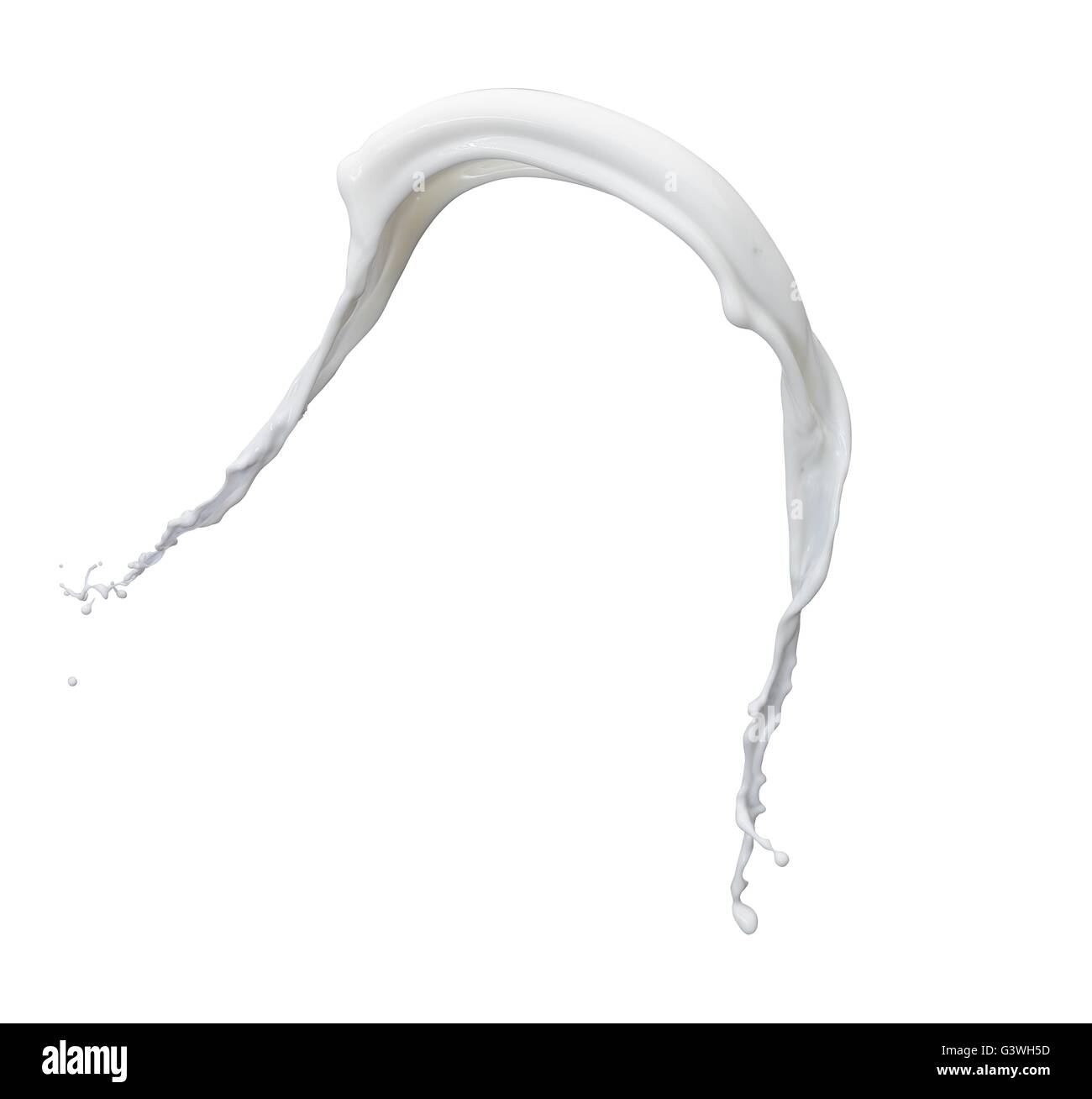 splash of milk with clipping path isolated on white Stock Photo - Alamy