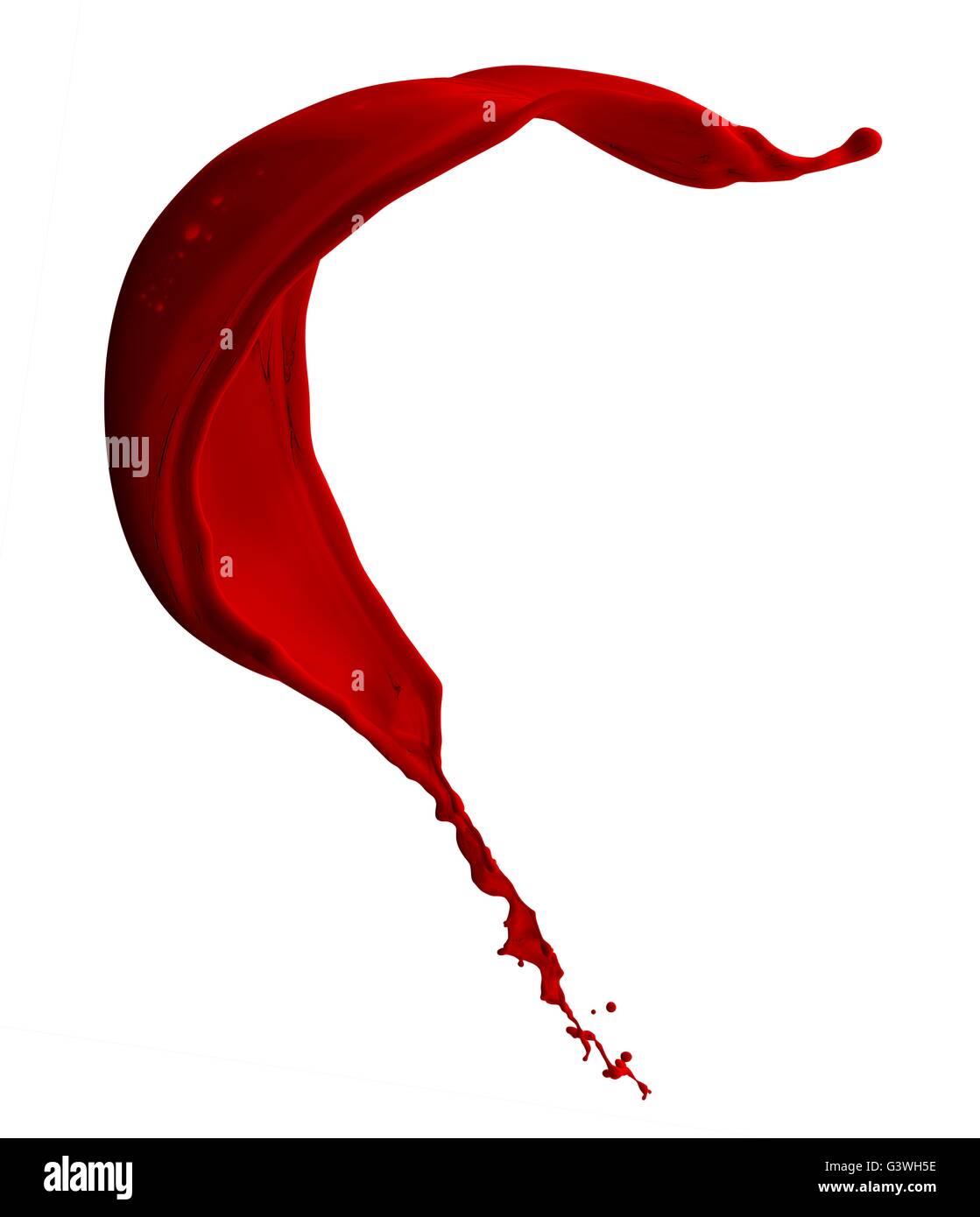 splash of blood with clipping path isolated on white Stock Photo - Alamy