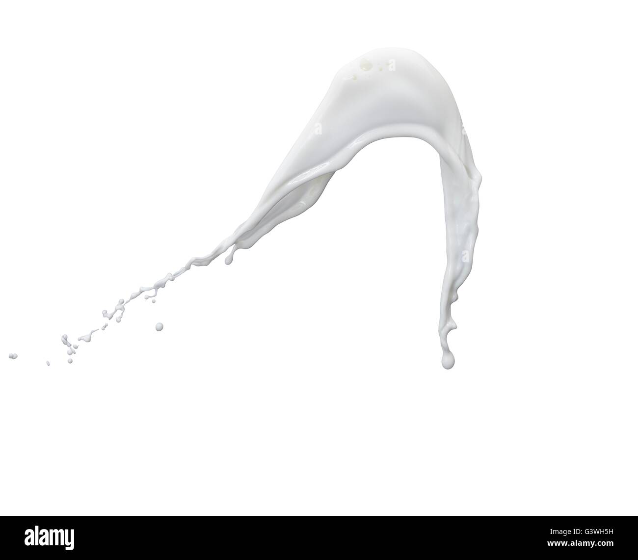 splash of milk with clipping path isolated on white Stock Photo - Alamy