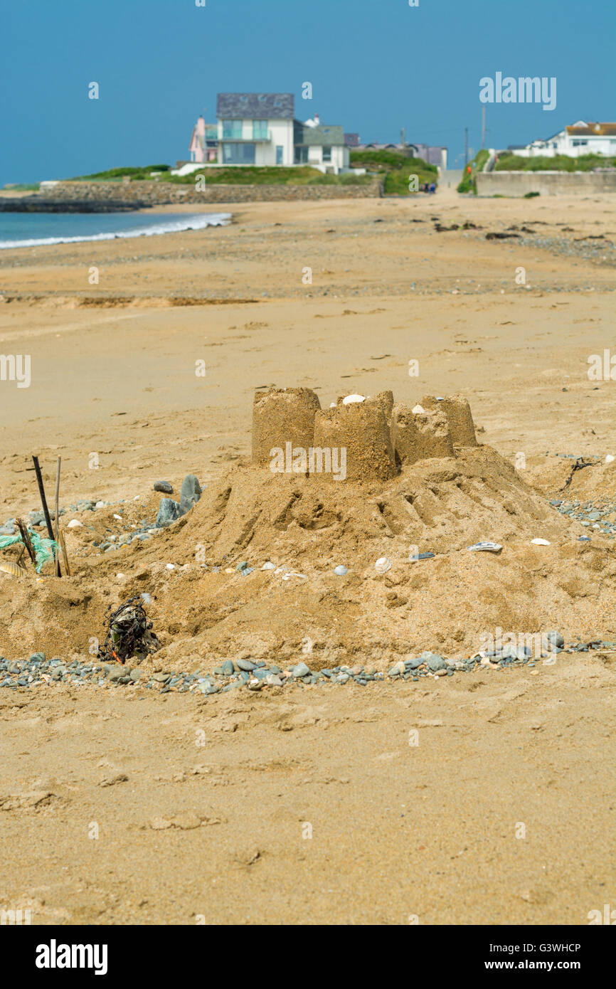 Sand Castle on Broad Beach, Rhosneigr, Anglesey Stock Photo - Alamy