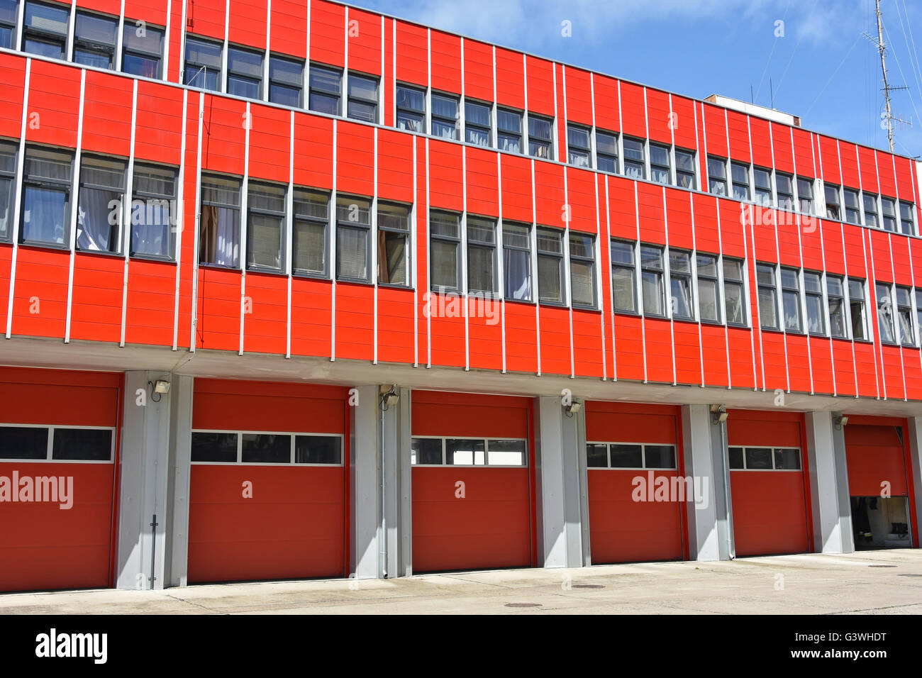 Fire station in the city Stock Photo - Alamy