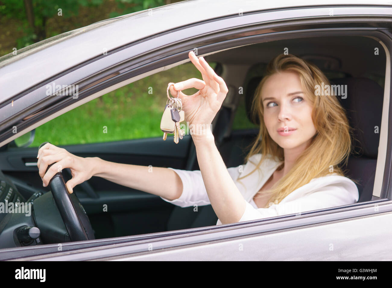 Attractive woman car drivers hi-res stock photography and images - Alamy