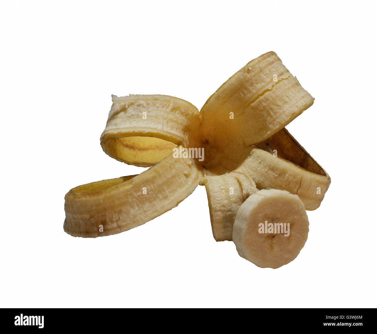 Banana peel isolated on white background Stock Photo - Alamy