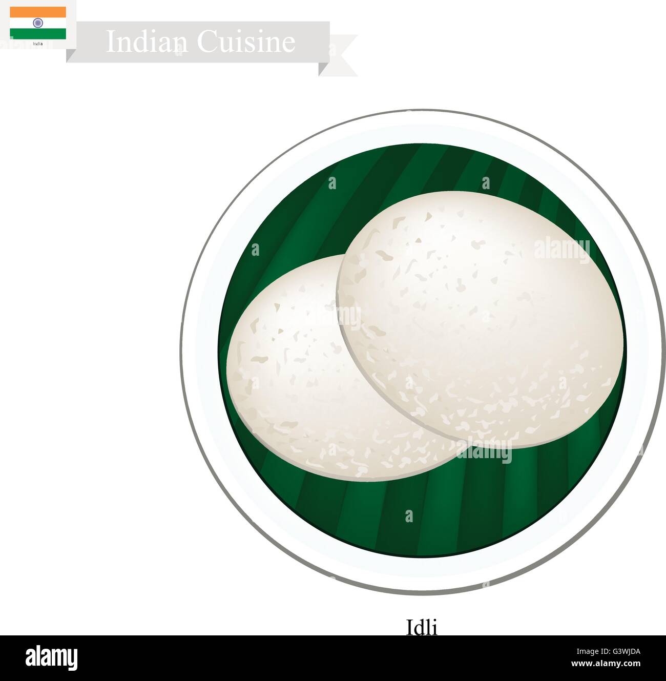 Indian Cuisine, Illustration of Idli or Traditional Steamed Soft and ...