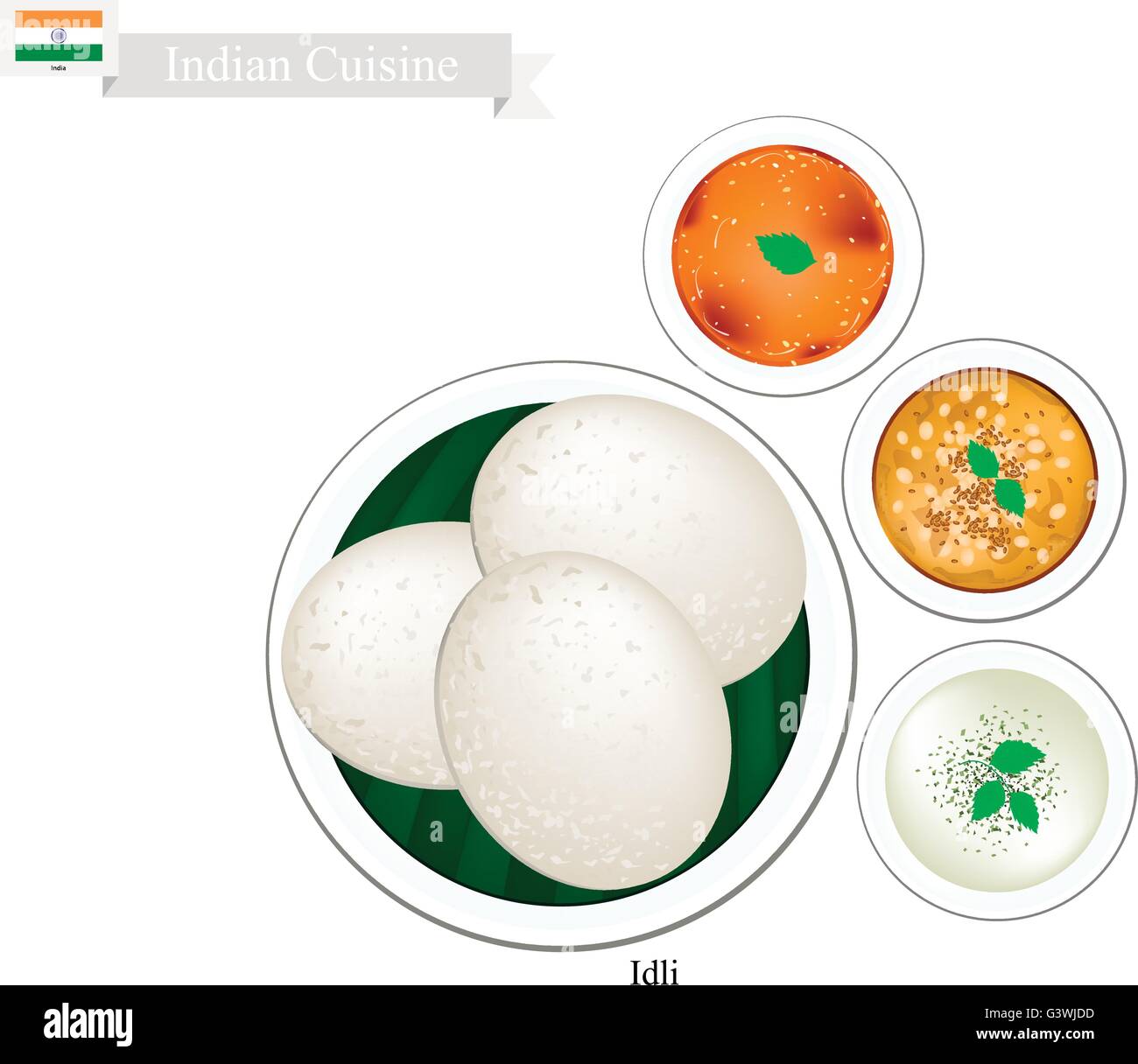 Iddly and sambar Stock Vector Images - Alamy