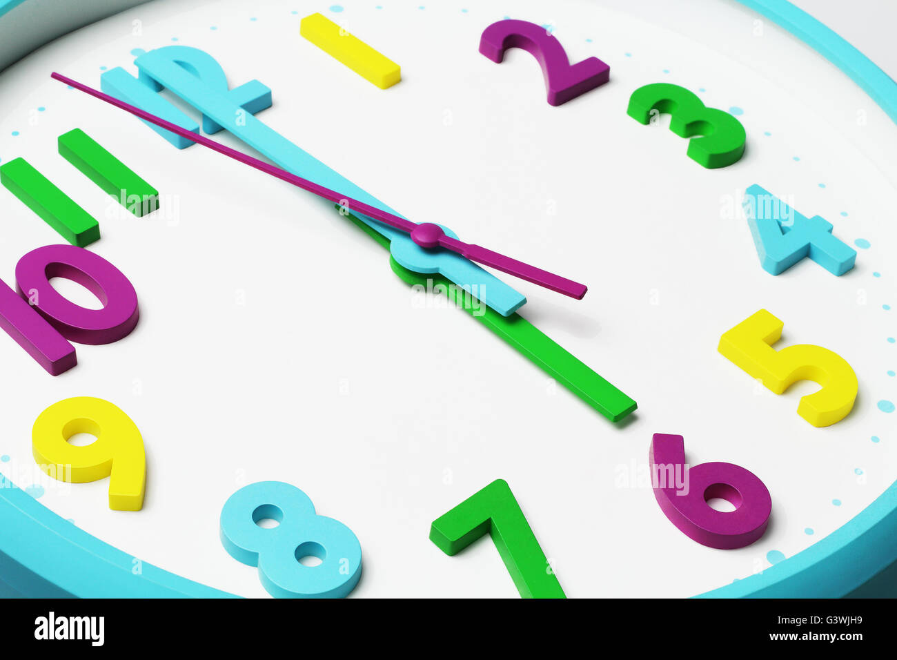 Clock face showing time six hi-res stock photography and images - Alamy