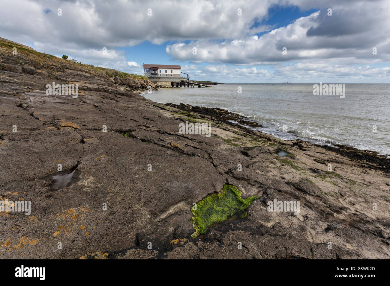 Moelfre RNLI lifeboat station on the Isle of Anglesey Stock Photo - Alamy