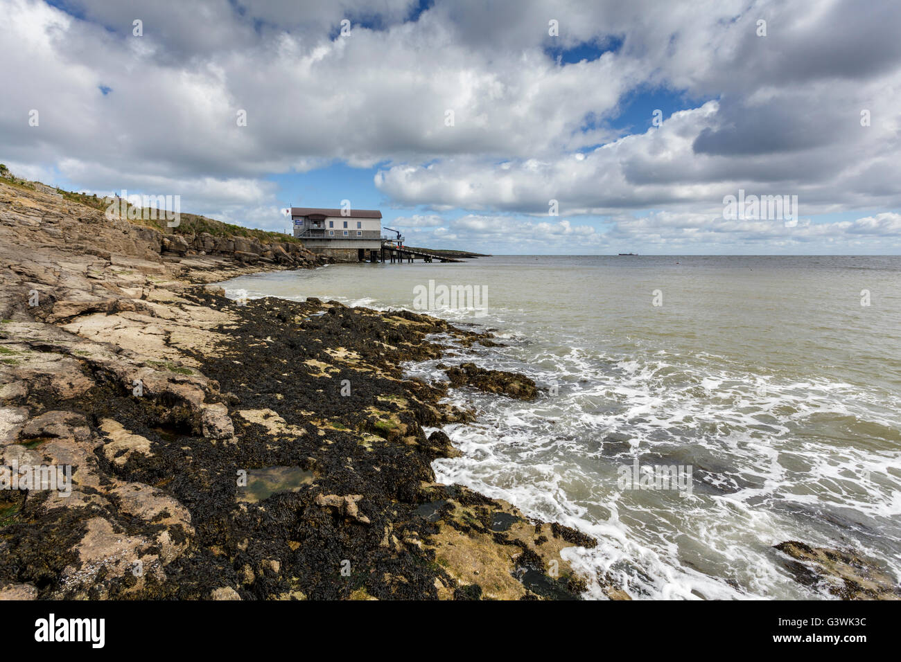 Moelfre RNLI lifeboat station on the Isle of Anglesey Stock Photo - Alamy