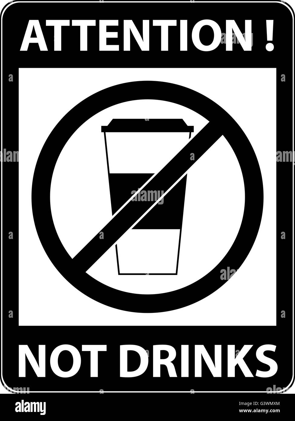 No drink sign. Vector illustration. Flat design Stock Vector Image ...