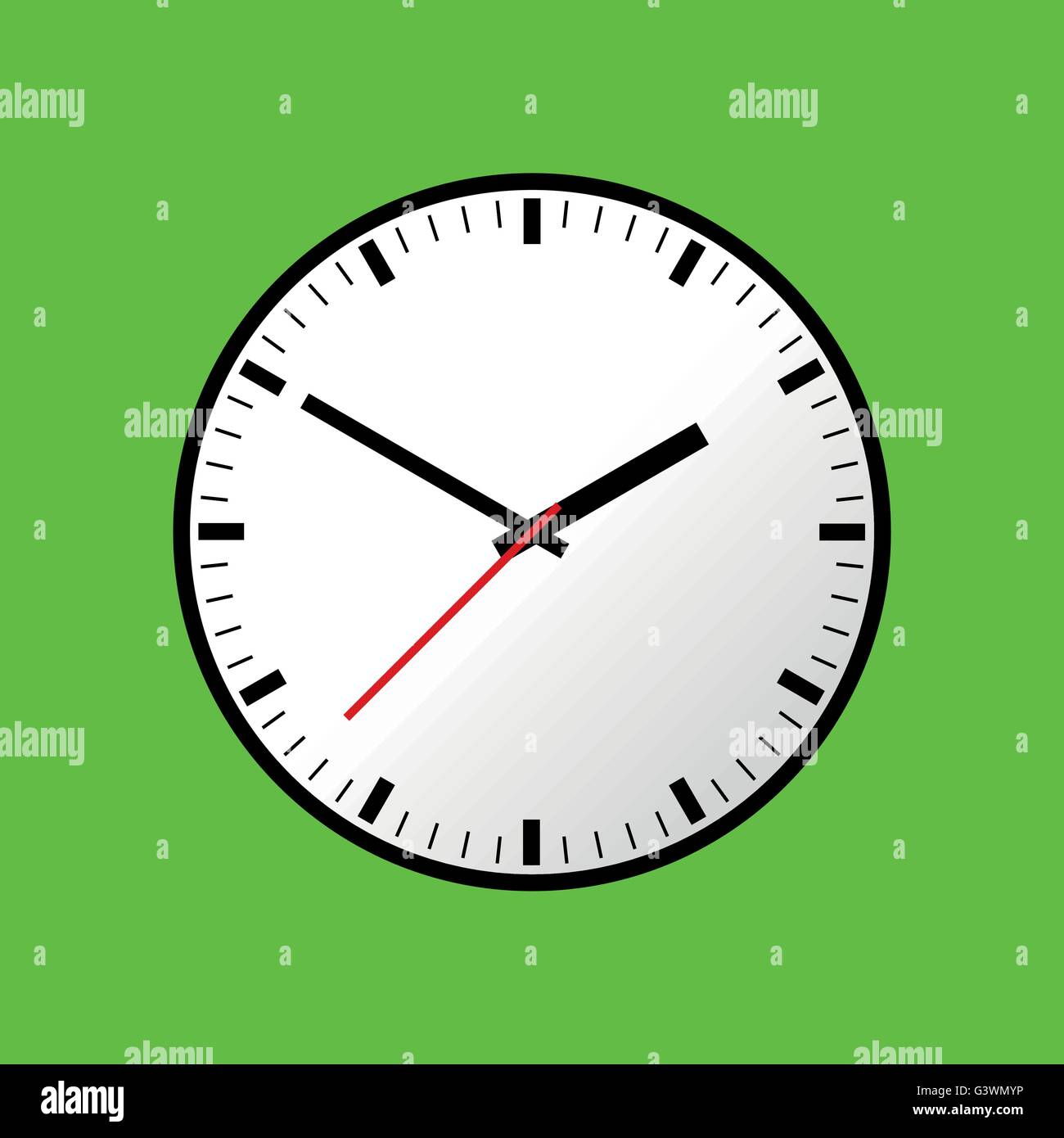 Clock icon, Vector illustration, flat design EPS10 Stock Vector Image ...