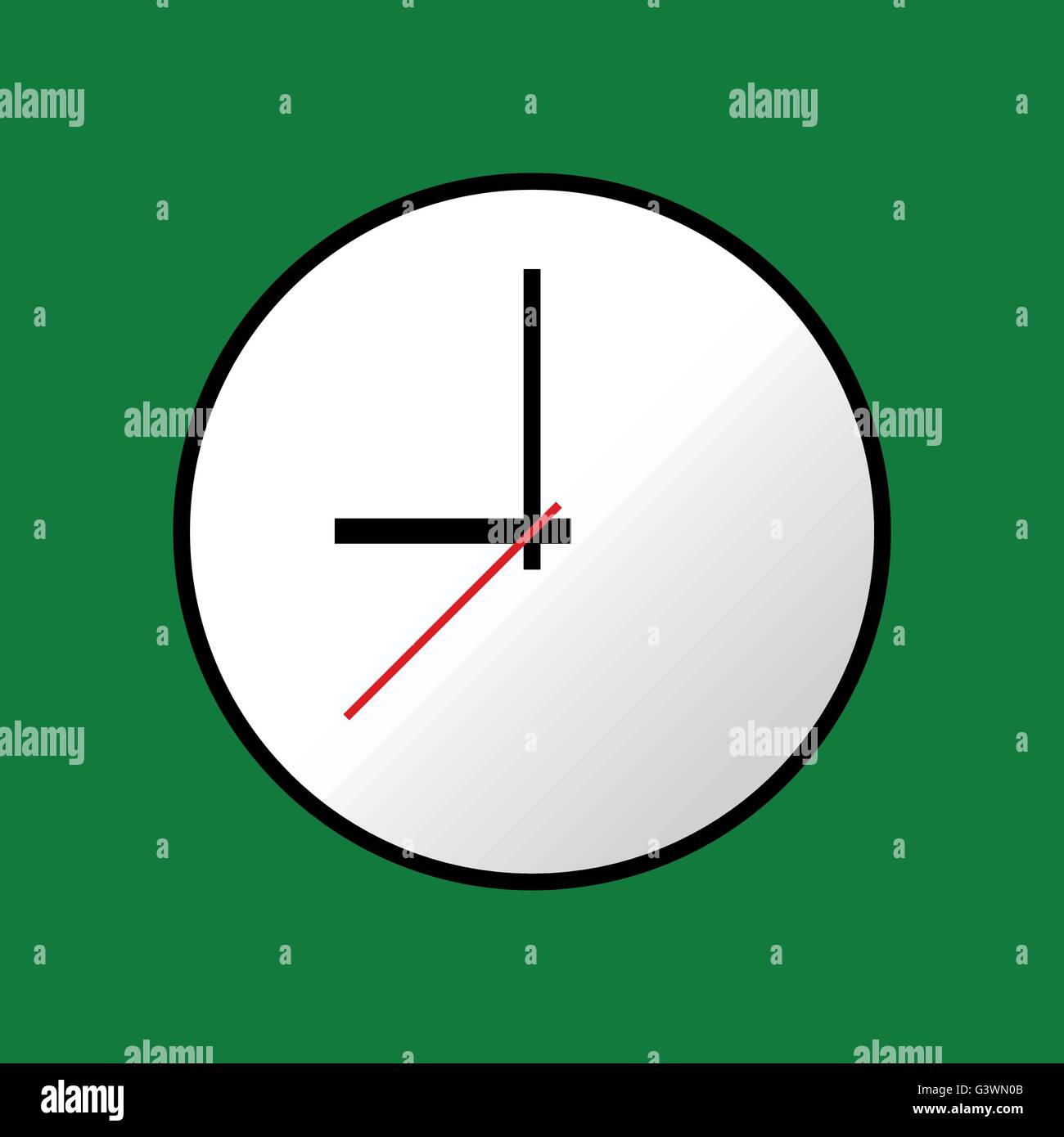 Clock icon, Vector illustration, flat design EPS10 Stock Vector Image ...
