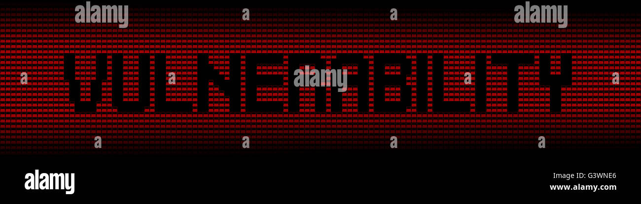 Vulnerability text on red laptops background illustration Stock Photo ...