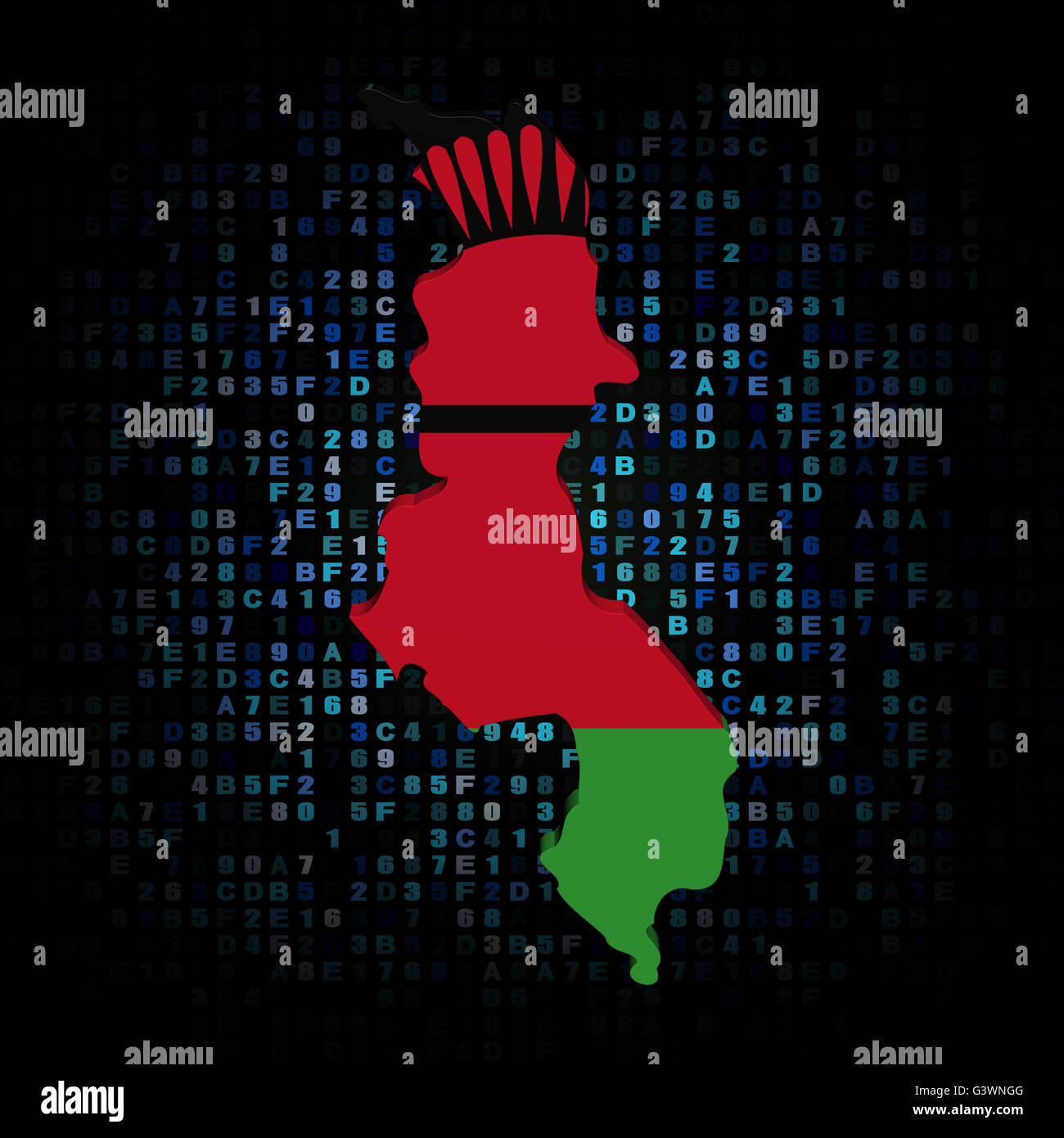 Malawi map hi-res stock photography and images - Alamy